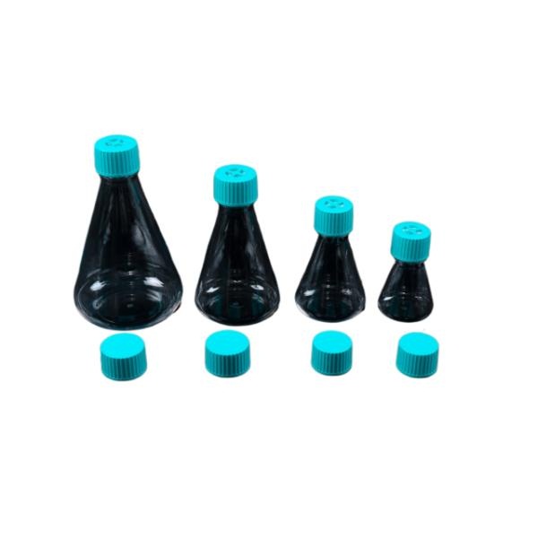 Bellco 500ml PETG Erlenmeyer Flask, Flat Base, Plug Seal Cap, Sterile ...