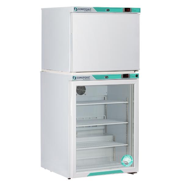 Corepoint Scientific 7 cu. ft. Glass Door Laboratory Combo Refrigerator ...