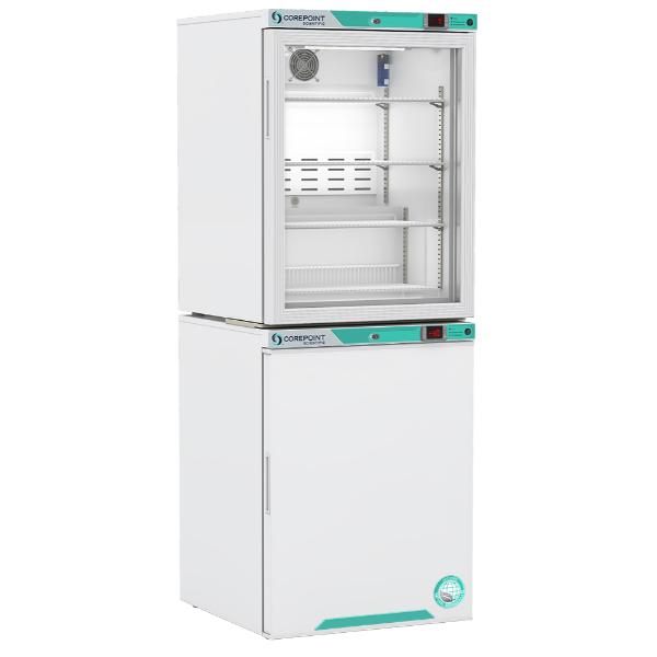 Corepoint Scientific 10 cu. ft. Glass Laboratory Combo Refrigerator ...
