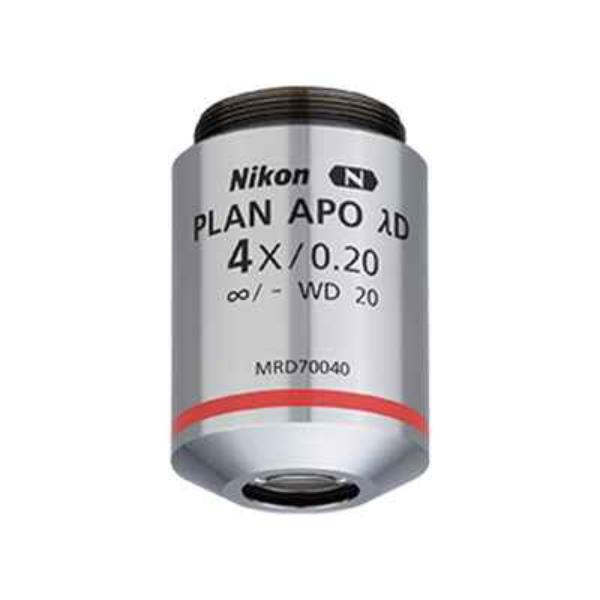 Nikon CFI60 Plan Apochromat Lambda D 4X MRD70040 Lab Equipment ...