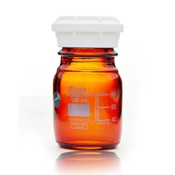 Bellco Puregrip Glass Bottles, Media, Round, Amber, GL45 VersaCap ...