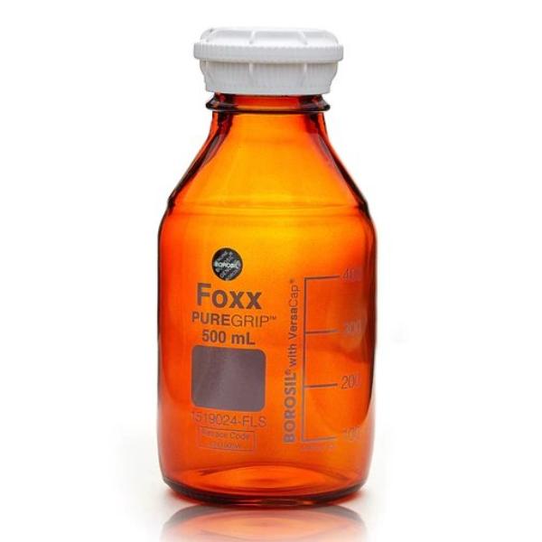 Bellco Puregrip Glass Bottles, Media, Round, Amber, GL45 VersaCap ...