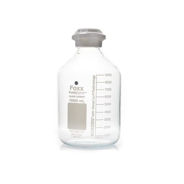 Bellco Puregrip Glass Carboys, Round, Clear, 83mm VersaCap, 10,000mL, 1 ...