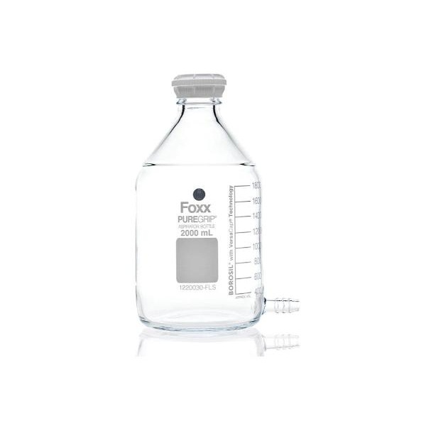 Bellco Puregrip Aspirator Bottle GL45 Cap and with Outlet Tubing, 2 L ...