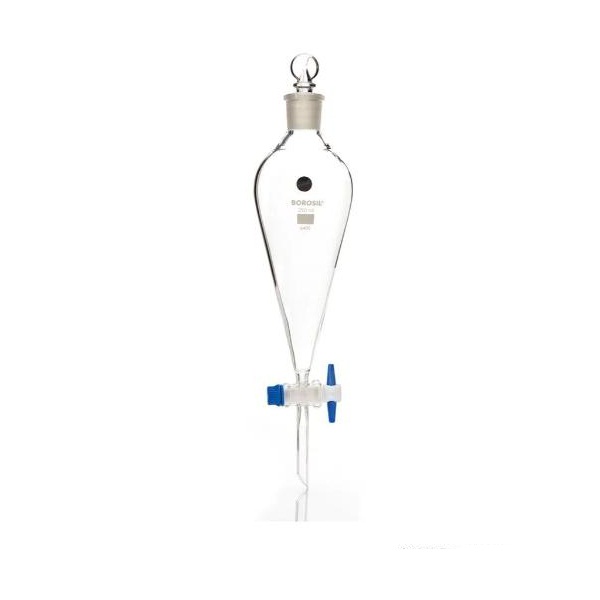 Bellco Borosil Funnels, Separatory, Pear-Shaped, PTFE Screw Thread ...