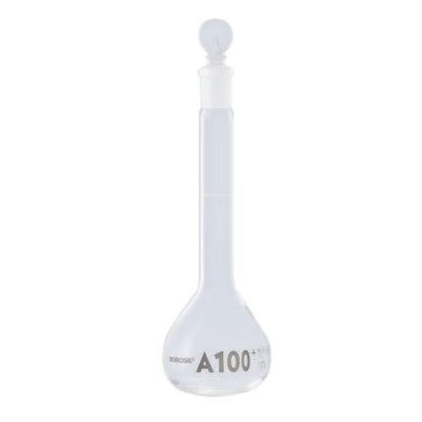 Bellco Borosil Volumetric Flask, Wide Neck, With Glass I/C Stopper ...