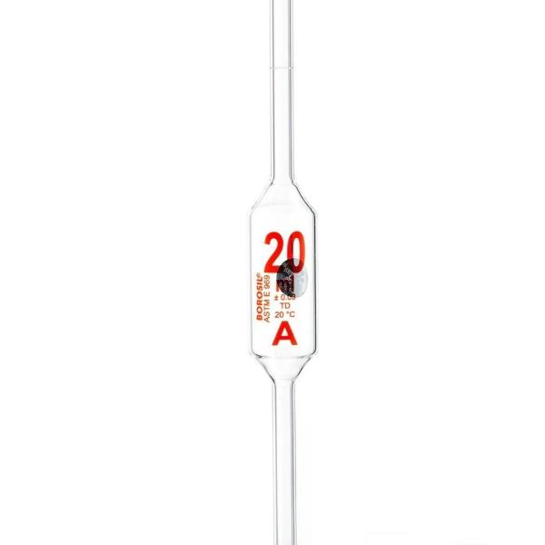 Bellco Borosil Pipettes, Volumetric, Class A, 20mL, Batch Cert, 10/CS ...