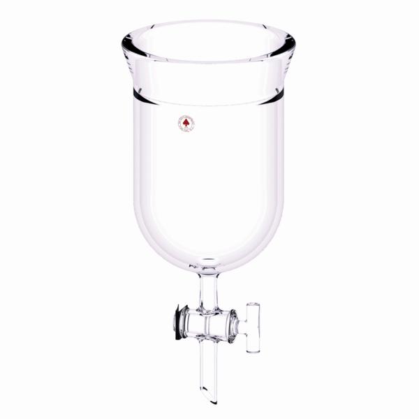 Ace Glass Flask, Cylindrical, 4In, Stopcock Drain, 1000ml 6491-10
