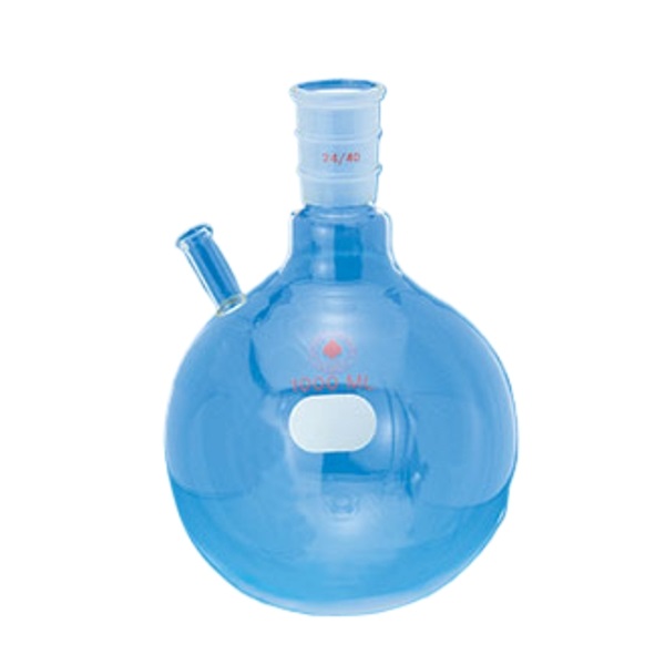 Ace Glass Flask, Round Bottom, 500ml, 24/40 Center, Beaded Tube Port ...