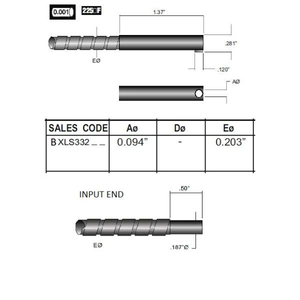 Dolan-Jenner 1219mm BLS332 & BXLS332 Glass Fiber Optic Cable, Tight ...