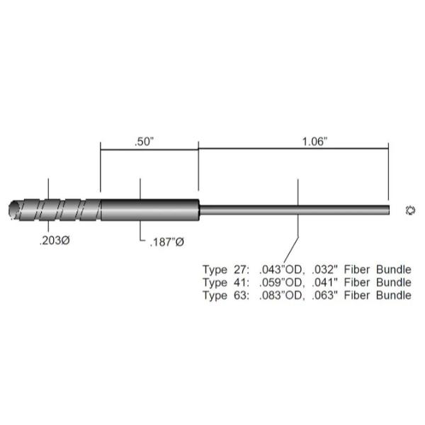 Dolan-Jenner 1219mm BXY Fiber Optics, Small Tube End Ferrules ...