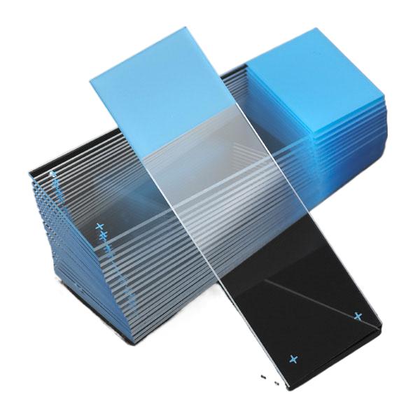 Globe Scientific Microscope Slides, Diamond White Glass, 25 x 75mm Blue ...