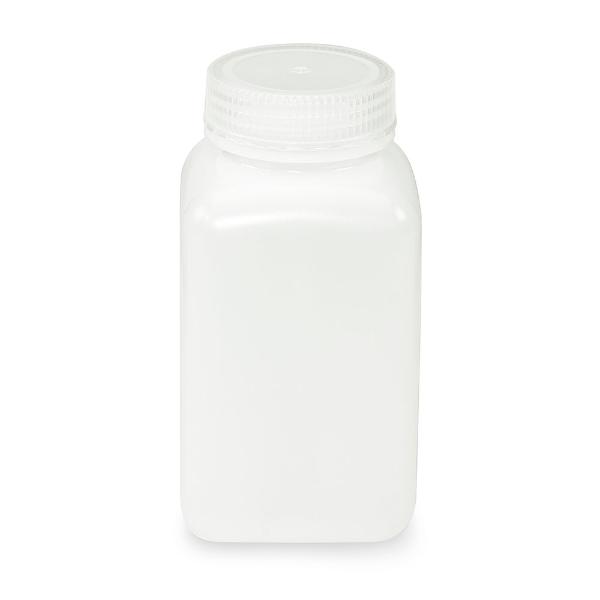 Globe Scientific Diamond RealSeal Bottle, Wide Mouth, Square, HDPE ...