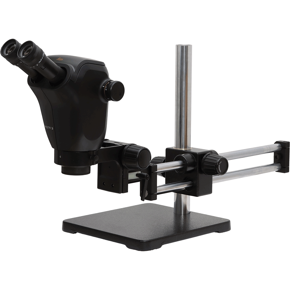 Leica IVESTA 3 Stereo Microscope with Dual Arm Ball Bearing Boom Stand