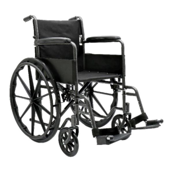 Dynarex DynaRide S1 Wheelchair - 18" x 16" w/ Fixed Full Arm FR, Silver ...