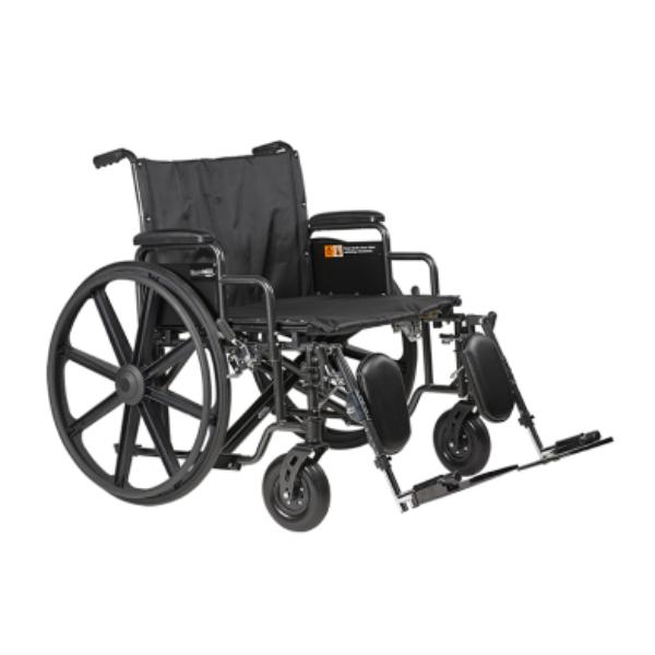 Dynarex Bariatric HD Wheelchair - 32" x 20" w/ ELR, (10256 + 10264 ...