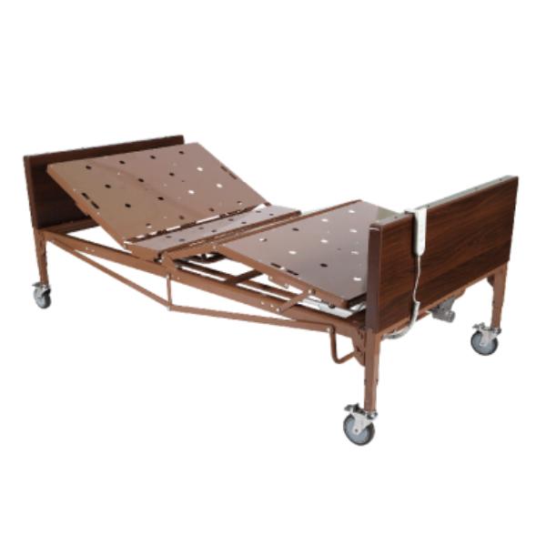 Dynarex Bariatric Homecare Bed w/ Half Rail and Dynarest Plus Foam M ...