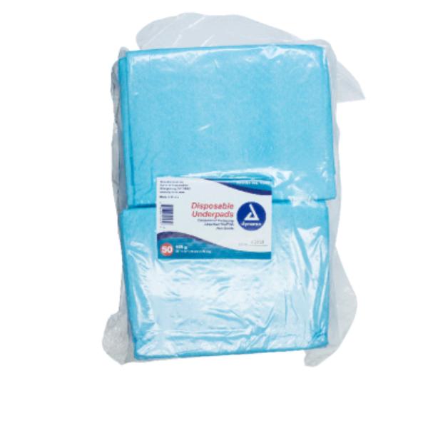 Dynarex Disposable Underpads w/ Polymer, 30" x 30" (105 g), 2/50/Cs 1347