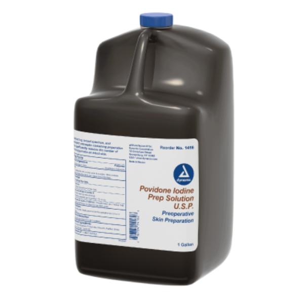 Dynarex Povidone Iodine Prep Solution, 1 gal. Bottle, 4/Cs 1416