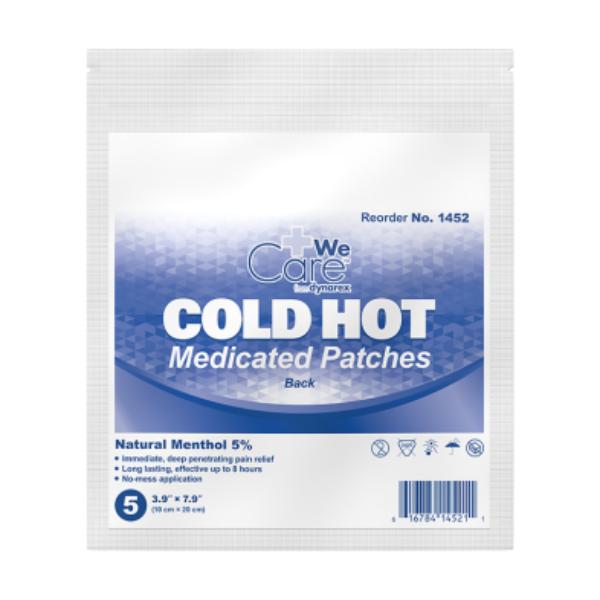 Dynarex Cold Hot Medicated Patches - Back, 10 cm x 20 cm, 36/1/5/cs 1452
