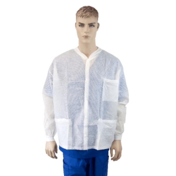 Dynarex Labjacket w/ Pockets, Medium, White, 3/10/cs 2003