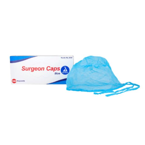 Dynarex Surgeon Cap O.R., Blue, 5/100/cs 2121