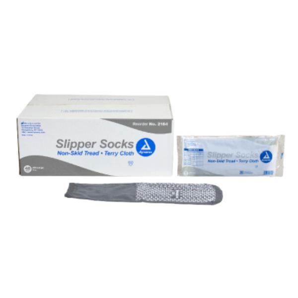 Dynarex Slipper Socks, XX-Large, Gray, 48/cs 2184