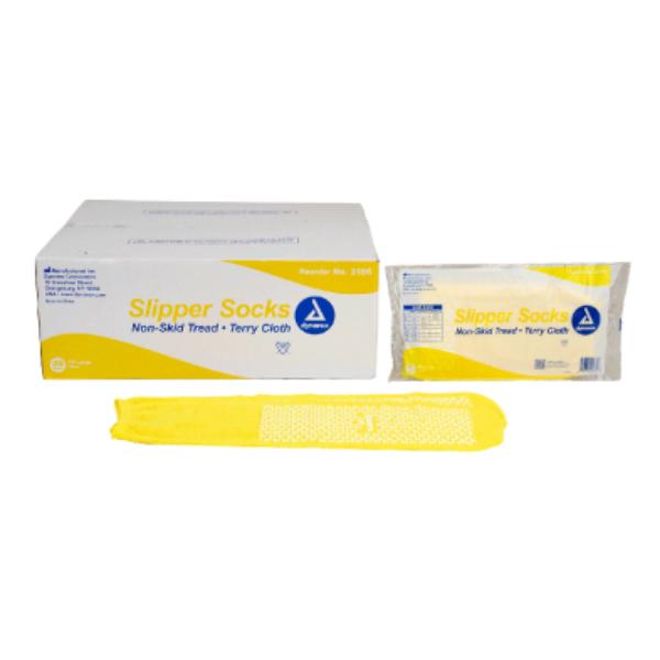 Dynarex Slipper Socks, 4XL, Yellow, 48/cs 2186
