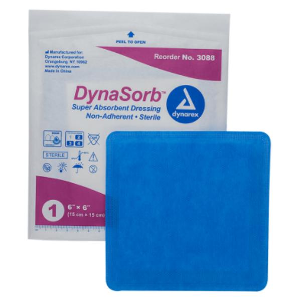 Dynarex SiliGentle AG - Silver Silicone Foam Dressing, 2" x 2", 5/10/cs ...