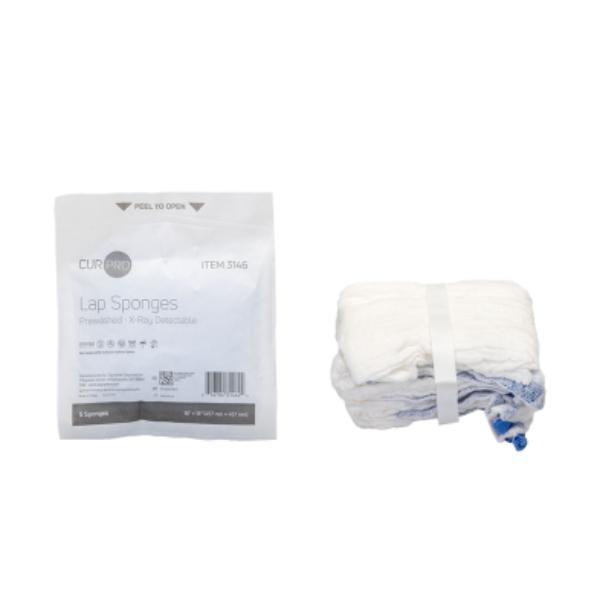 Dynarex Lap Sponge - Pre-washed - Sterile, 18" x 18", 40/5/cs 3146
