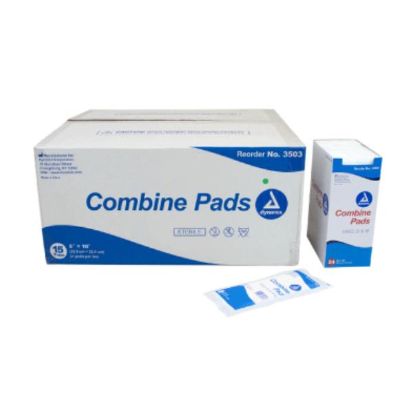 Dynarex Combine Pads 1/pouch - Sterile, 8" x 10", 15/24/cs 3503