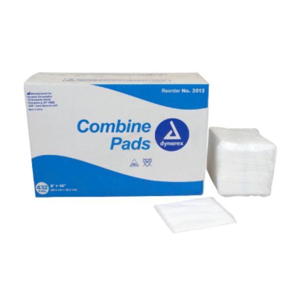 Dynarex Combine Pads - Non-Sterile, 8" x 10", 432/cs 3513