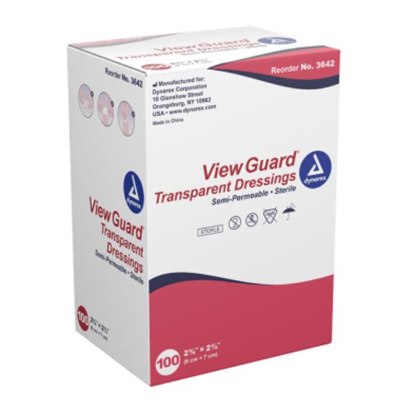 Dynarex View Guard Transparent Dressings - Sterile, 2 3/8" x 2 3/4", 4 ...
