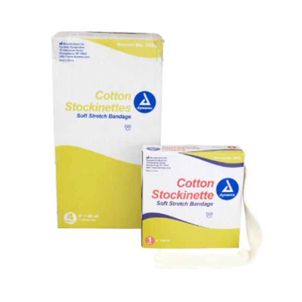 Dynarex Cotton Stockinette, 2" x 25 yd, 4 Rolls/cs 3692
