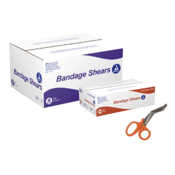 Dynarex Bandage Shears, 7.5" Orange, 4/50/cs 4183