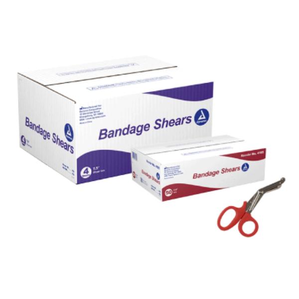 Dynarex Bandage Shears, 7.5" Red, 4/50/cs 4185