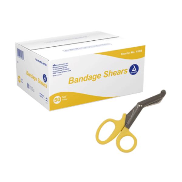 Dynarex Bandage Shears, 5.5", Yellow, 50/bx 4198-BX