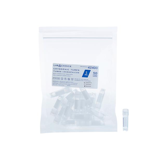 Dynarex Cryogenic Tubes with Graduated Markings, 2 ml, 4/10/50/Cs 42400