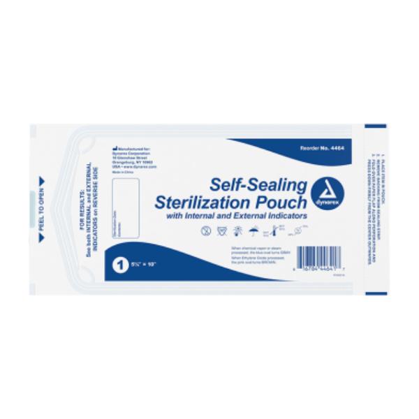 Dynarex Sterilization Pouches, 5.25" x 10", 15/200/Cs 4464
