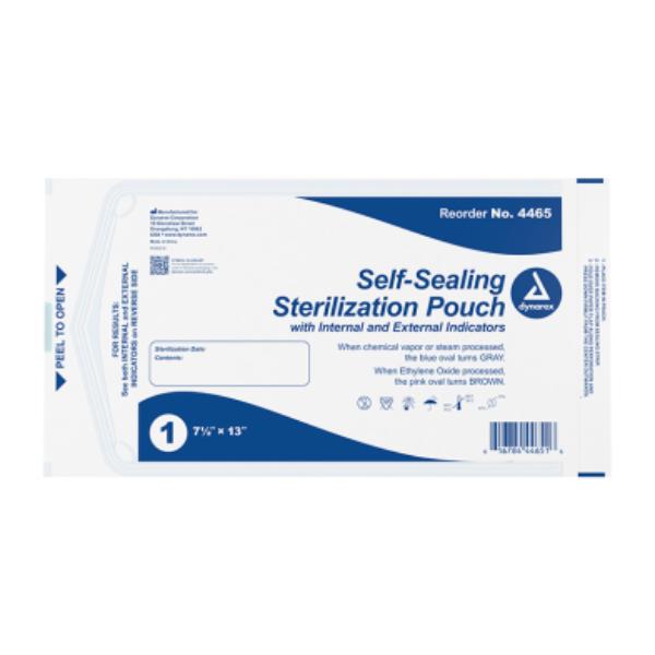 Dynarex Sterilization Pouches, 7.5" x 13", 5/200/cs 4465