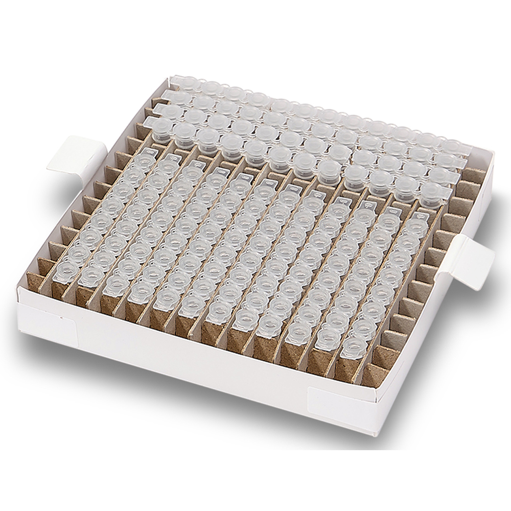 Mtc Bio Double Decker™ PCR Freezer Box, Cardboard, Hinged Lid, 5.25×5. ...