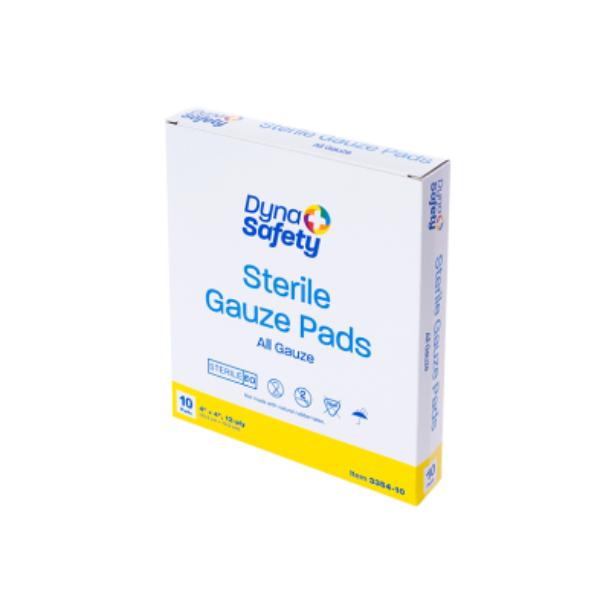Dynarex Gauze Pad - Sterile 1's, 4" x 4" 12 Ply, 28/25/cs 3354-25