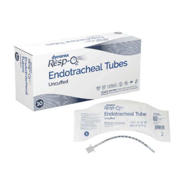 Dynarex Endotracheal Tubes - Uncuffed, 3.5 mm, 10/bx 36223