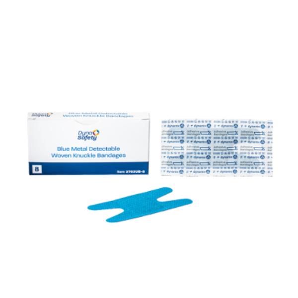Dynarex Blue Metal Detectable Woven Bandage - Knuckle, 50/8/cs 3763UB-8