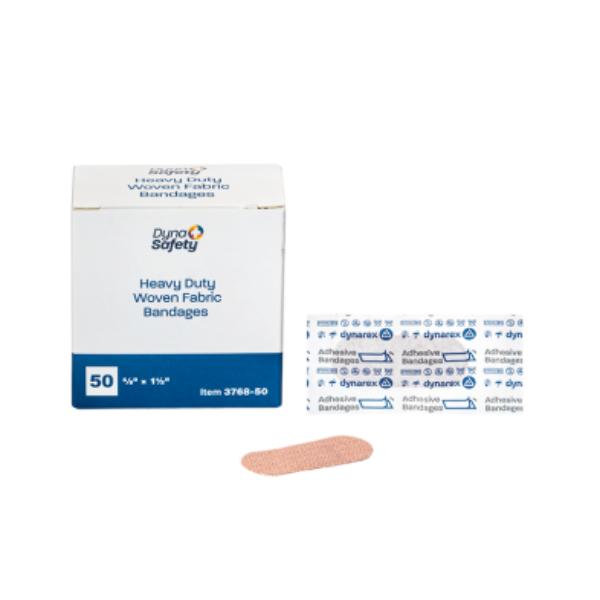 Dynarex Heavy Duty Woven Fabric Bandage, 5/8" x 1 1/2", 25/50/cs 3768-50