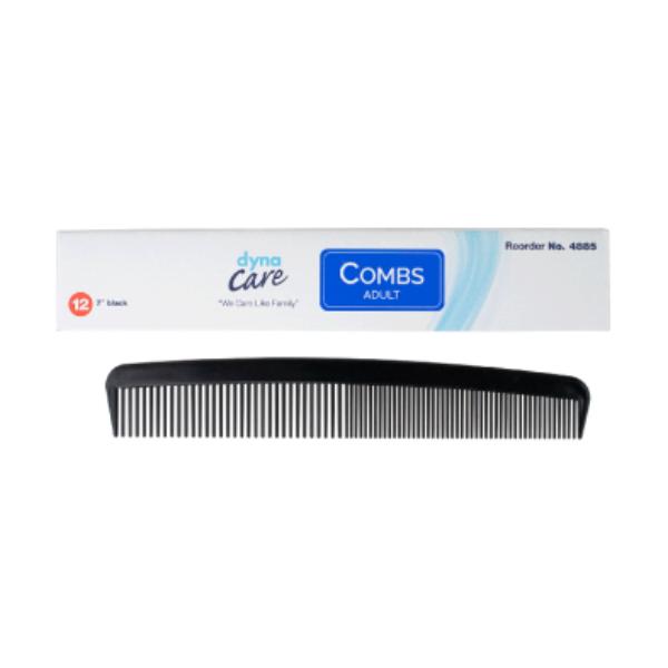 Dynarex Adult Combs, 7", Black, 20/12/cs 4885