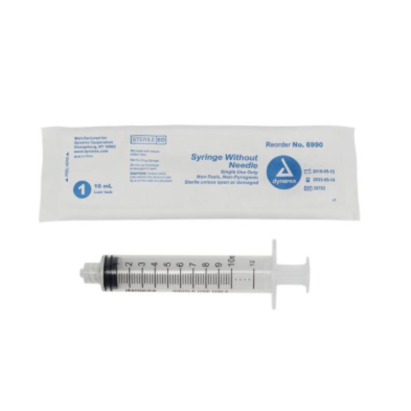 Dynarex Syringe without Needle - Non Toxic - Luer Lock, 10 cc, 10/100 ...