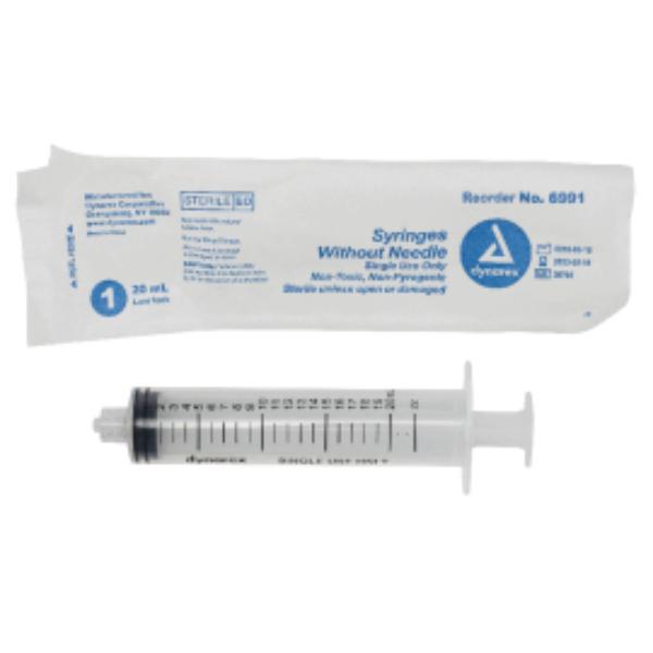 Dynarex Syringe without Needle - Non Toxic - Luer Lock, 20 cc, 10/50/cs ...