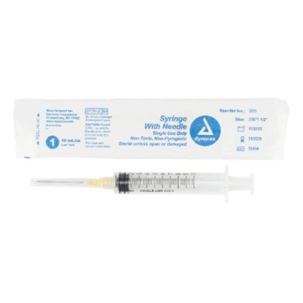 Dynarex Syringe - Non-Safety with Needle - Luer Lock, 20G, 1.5" Needle ...