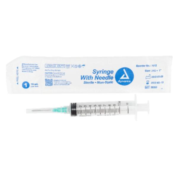 Dynarex Syringe - Non-Safety with Needle - Luer Lock, 21G, 1" Needle ...